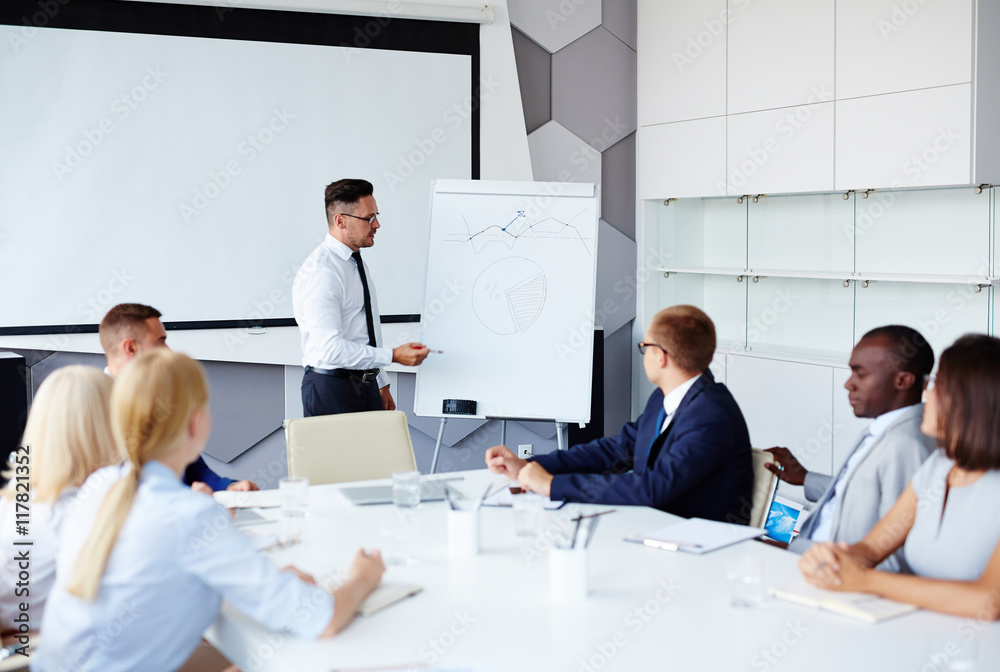 Explaining graph and diagram Stock Photo | Adobe Stock