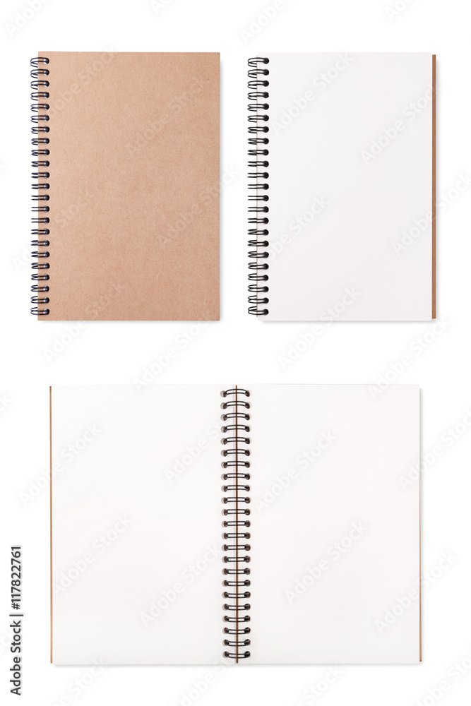 Blank empty notepad on white background Stock Photo | Adobe Stock