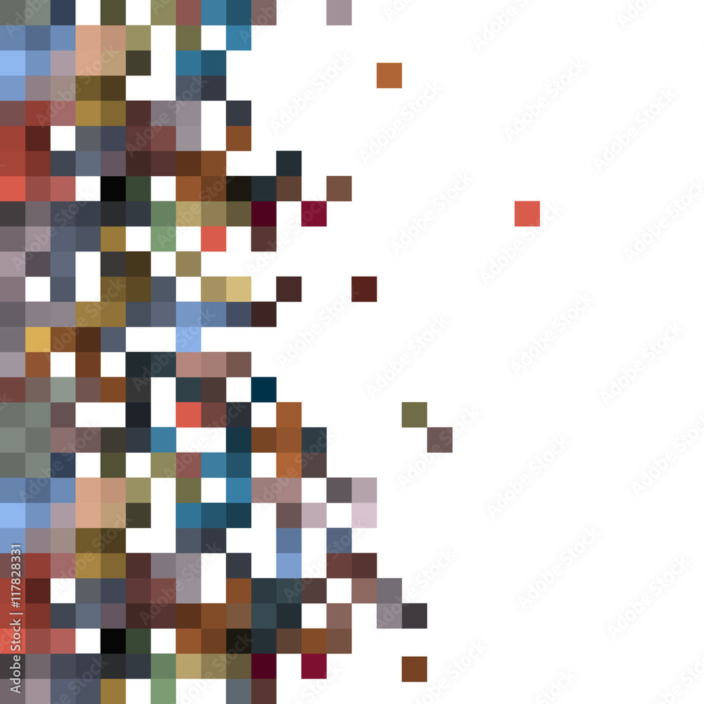 Pixelated Effect Multicolored Background with squares Stock Vector ...