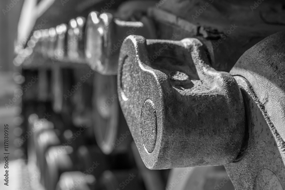Abstract image of tank tracks. Tank tread tires. Steel textured tire ...