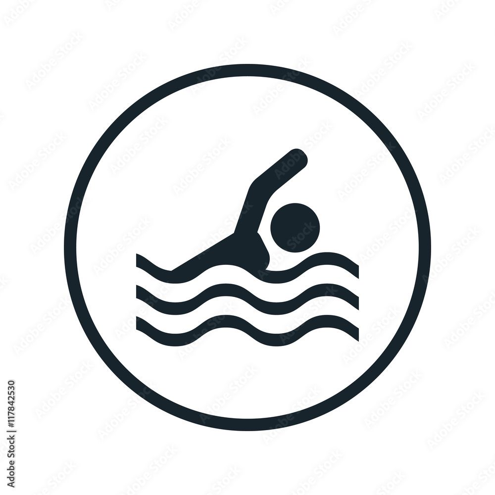 swimming icon Stock Vector | Adobe Stock
