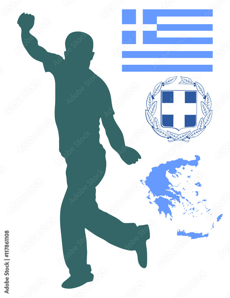 Greek Dancer Clipart Silhouette