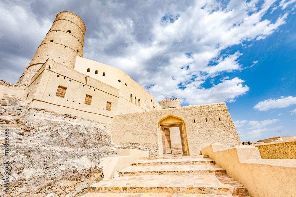 Bahla Fort in the Djebel Akhdar highlands, Oman. It has led to its ...