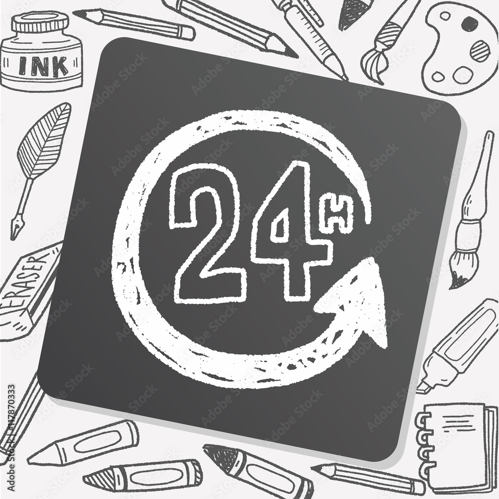 time doodle Stock Vector | Adobe Stock