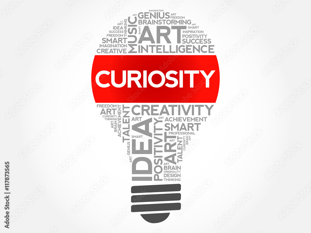 Curiosity bulb word cloud collage, concept background Stock Vector ...