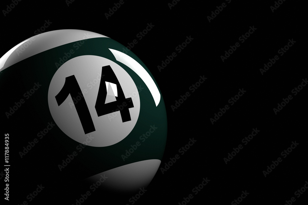 Pool Ball Number 14, 3D Rendering Stock Photo | Adobe Stock