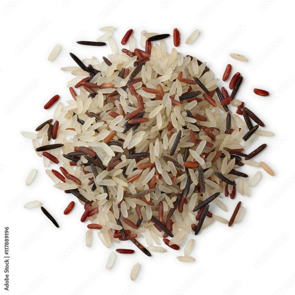 Heap of wild, red and white rice mix Stock Photo | Adobe Stock