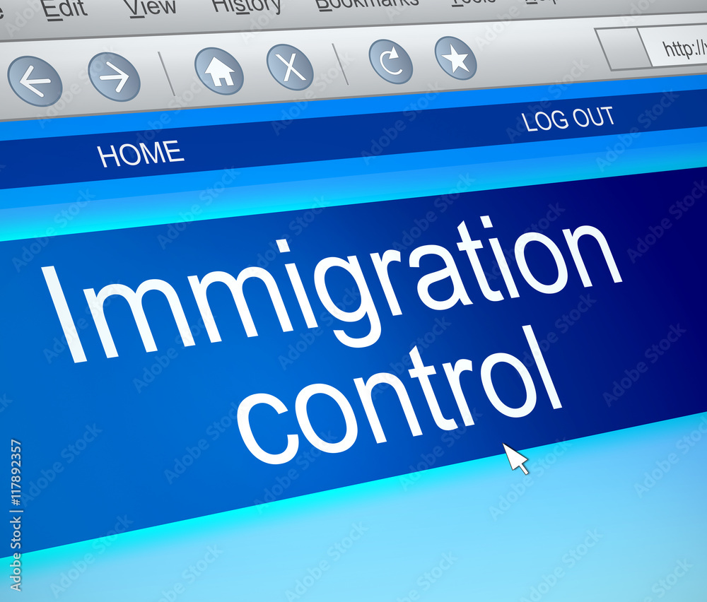 Immigration control concept. Stock-Illustration | Adobe Stock