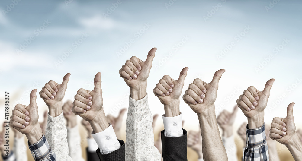 Hand gestures in arow Stock Photo | Adobe Stock