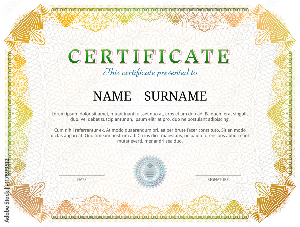Validation Certificate Template