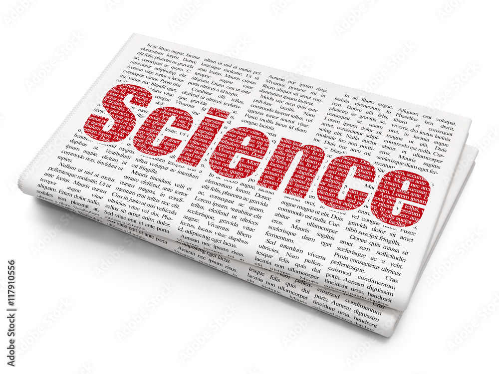 Science concept: Science on Newspaper background Stock Illustration ...