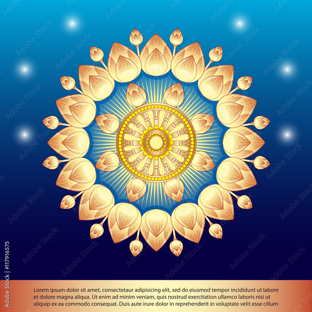 Buddhism banner vector illustration Stock Vector | Adobe Stock