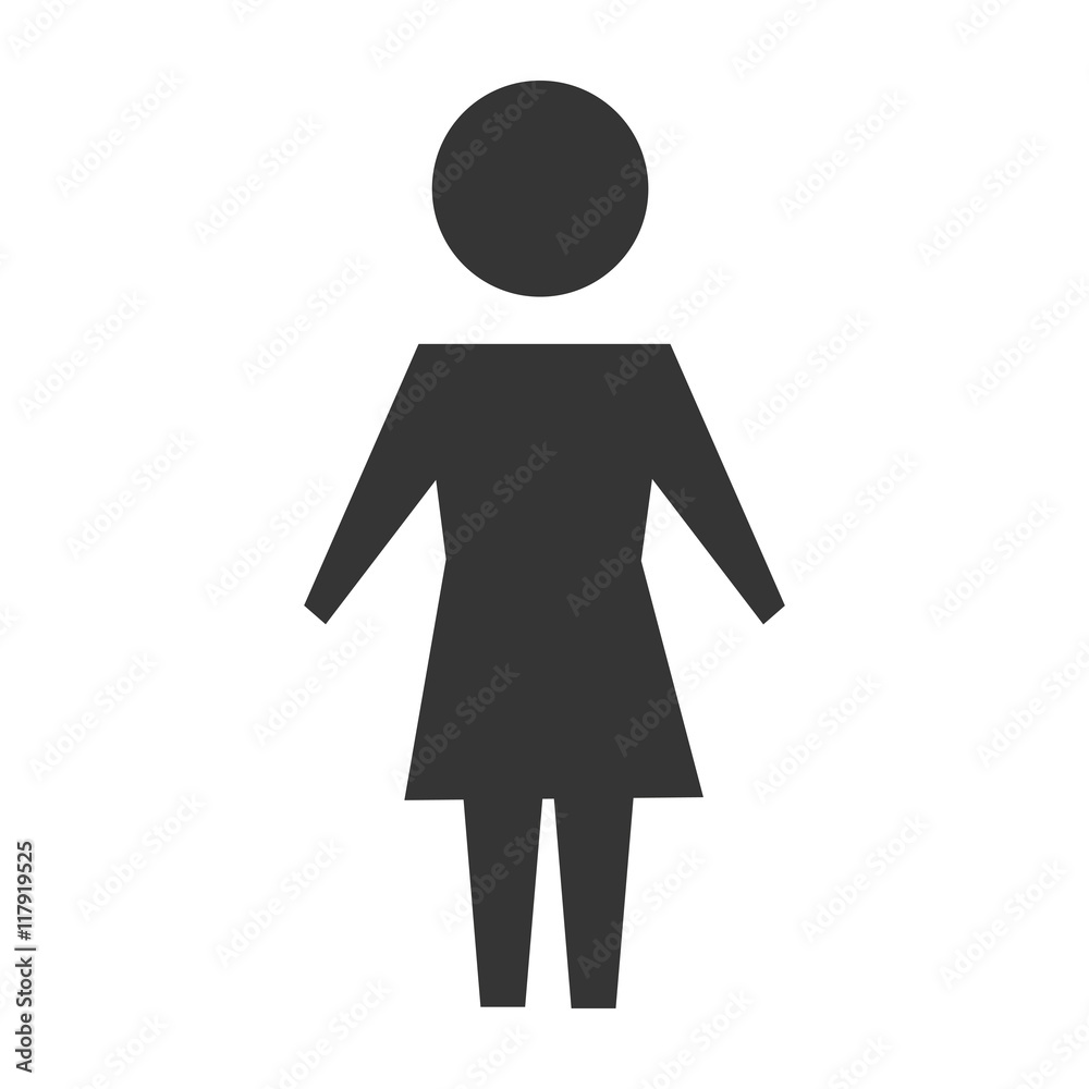 women girl lady gender pictogram icon vector graphic Stock Vector ...