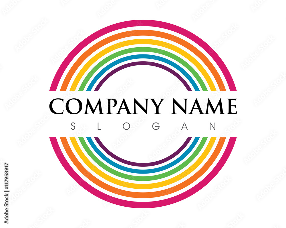 Rainbow Logo Stock Vector | Adobe Stock