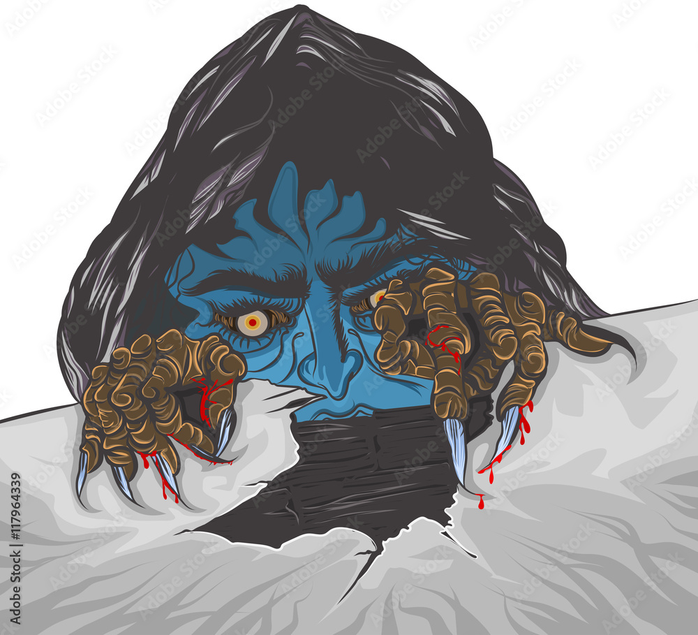 Zombie hand drawing vector cartoon scene background Stock Vector ...