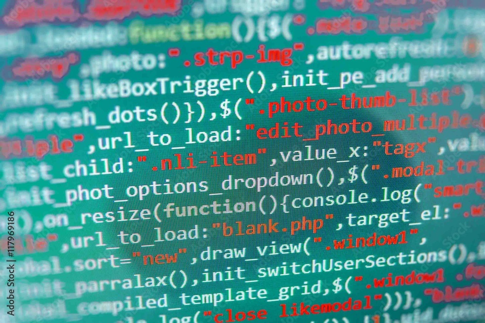 Programming Code Typing Monitor Closeup Of Function Source Code New Technology Revolution Php