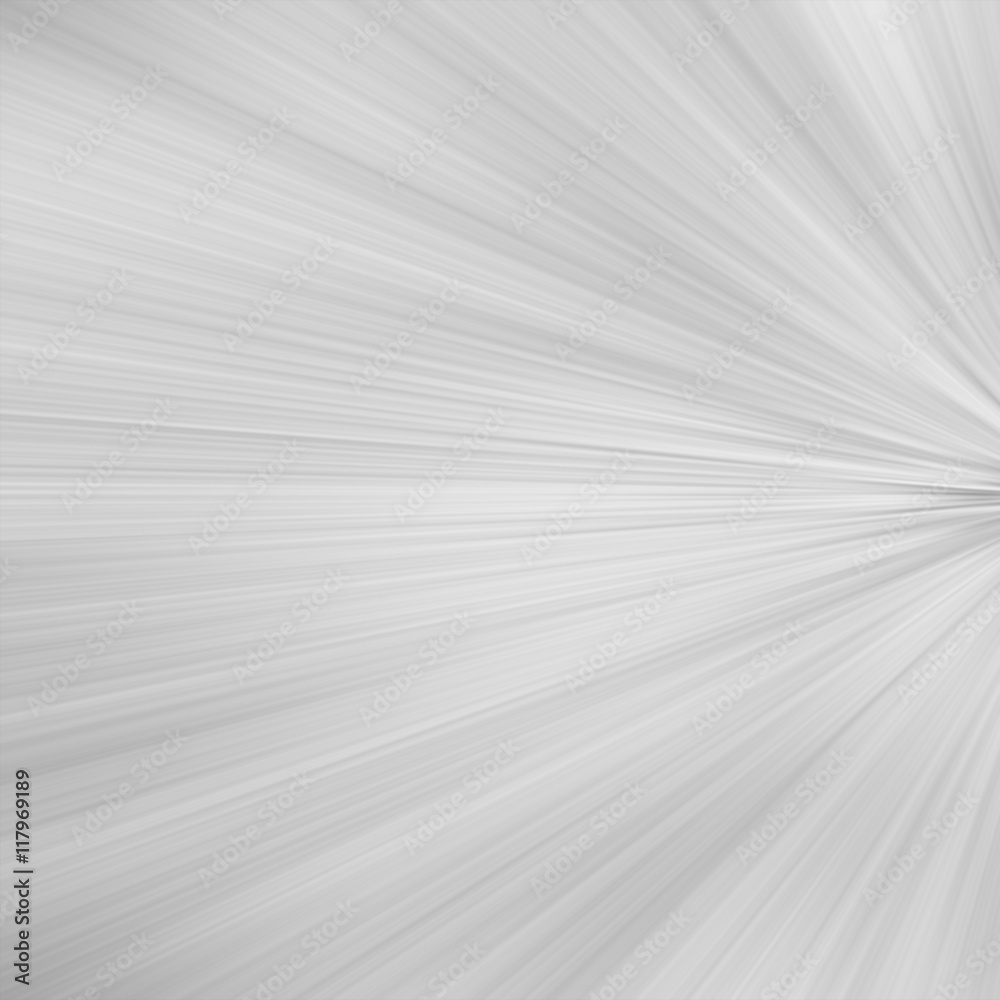 Radiant light gray background light beam raster image. Grey radial rays ...