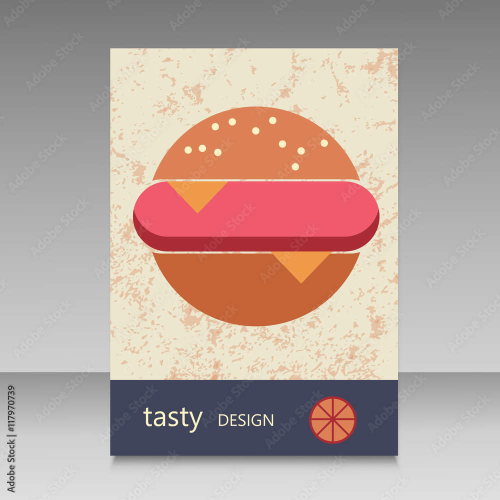 Brochure design for burger menu Stock Vector | Adobe Stock