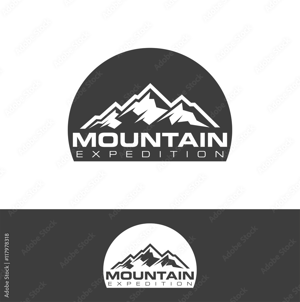 Outdoor mountain logo design vector Stock Vector | Adobe Stock