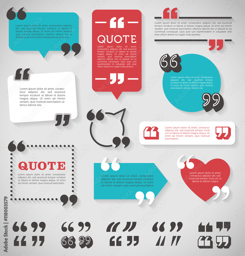 vector quote decoration labels set Stock Vector | Adobe Stock