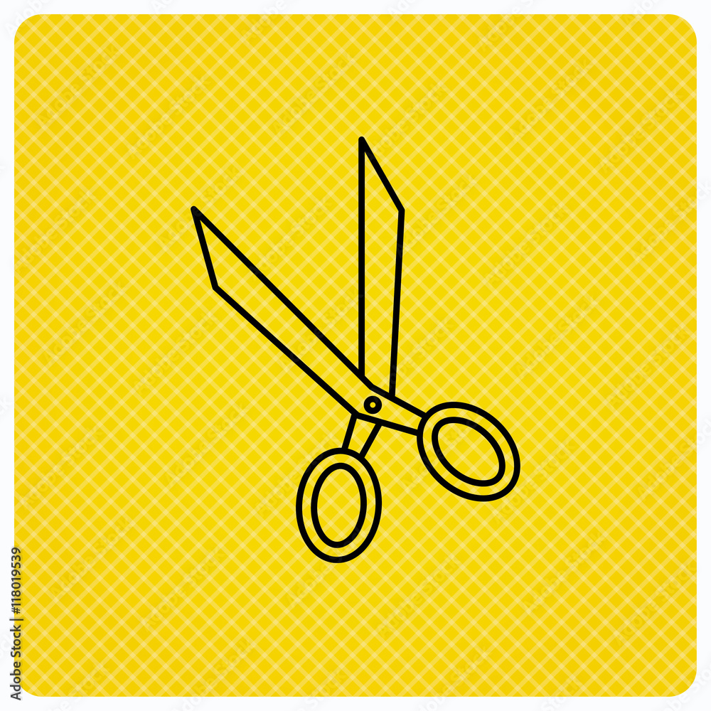 Tailor scissors icon. Hairdressing sign. Stock Vector | Adobe Stock Tailor scissors icon. Hairdressing sign. Stock Vector | Adobe Stock