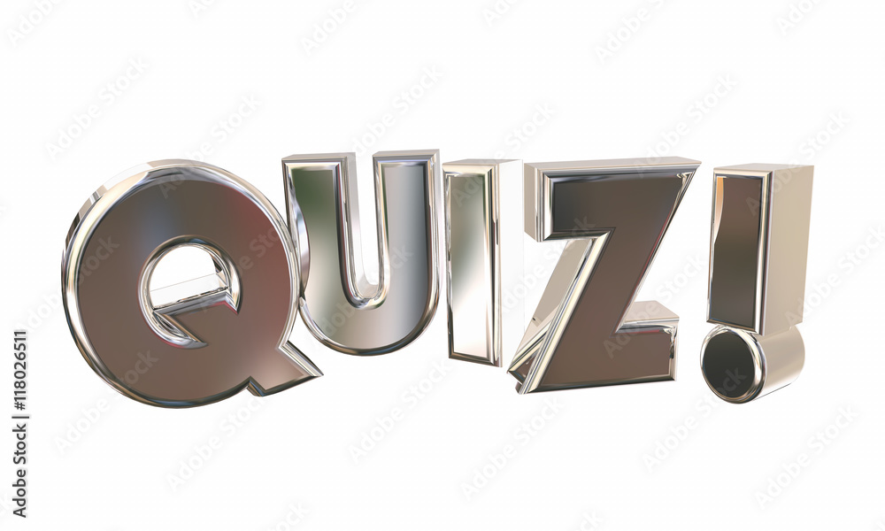 Quiz Test Surprise Contest Questions Game Word 3d Illustration Stock ...