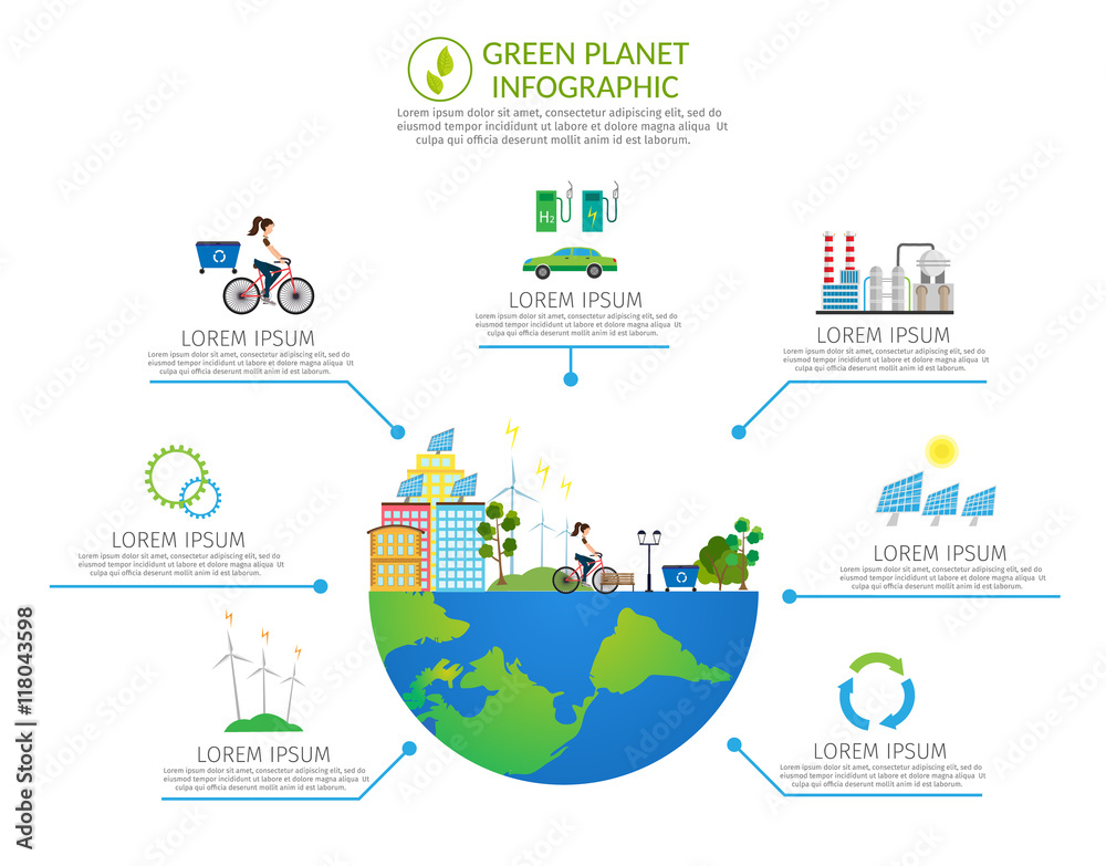 Ecology infographic vector elements illustration and environmental ...