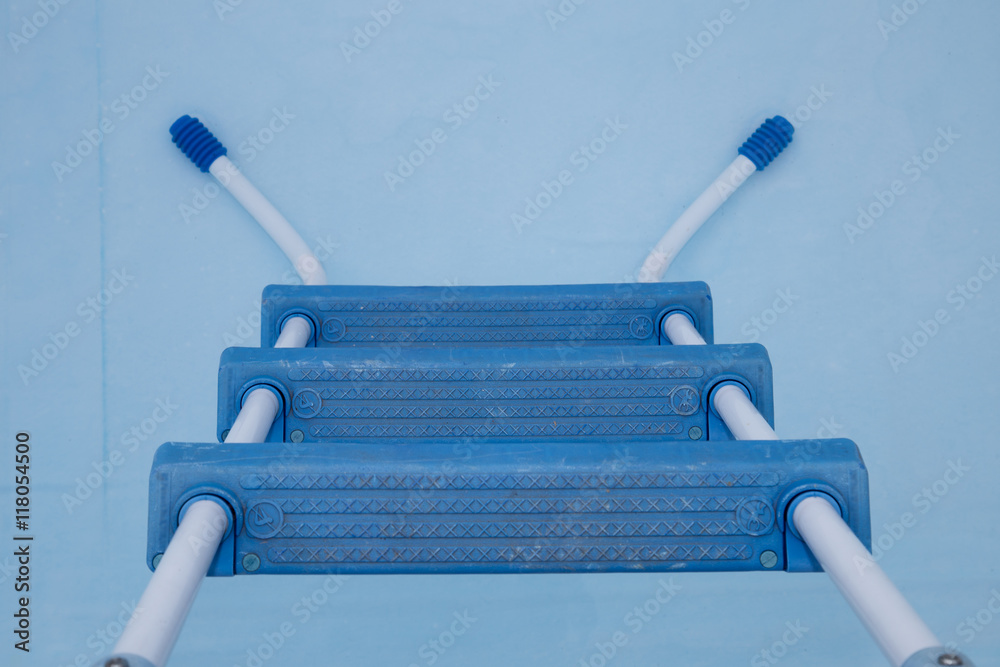 Swimming pool stairway and pattern of water Stock Photo | Adobe Stock