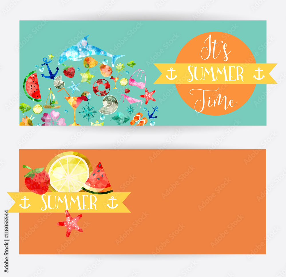 Summer Banner Stock Vector | Adobe Stock
