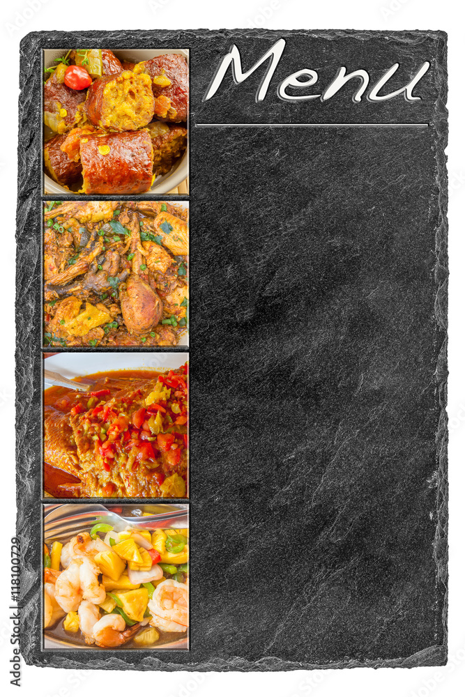 ardoise menu créole Photos | Adobe Stock