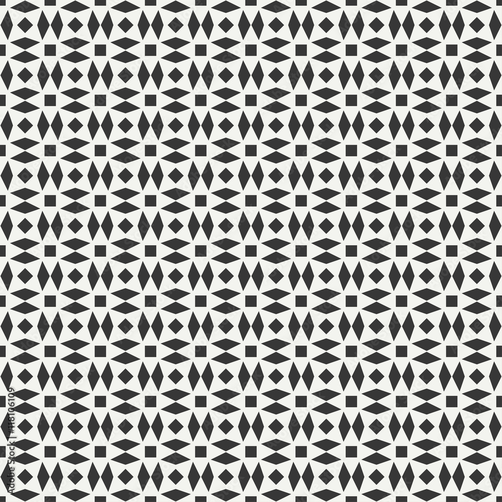 Geometric line monochrome lattice seamless arabic pattern. Islamic ...