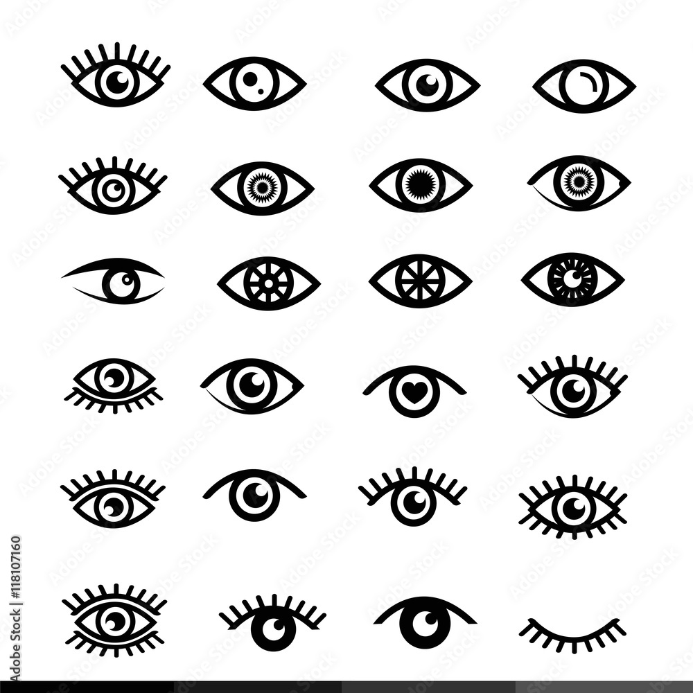 eye icon set illustration design Stock Vector | Adobe Stock
