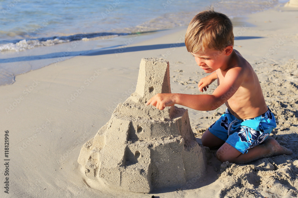 Little Kid Sand Castle