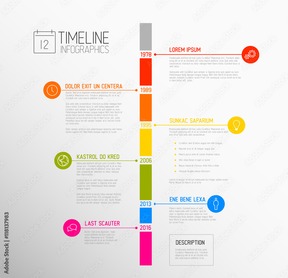 Vector Infographic timeline report template Stock Vector | Adobe Stock