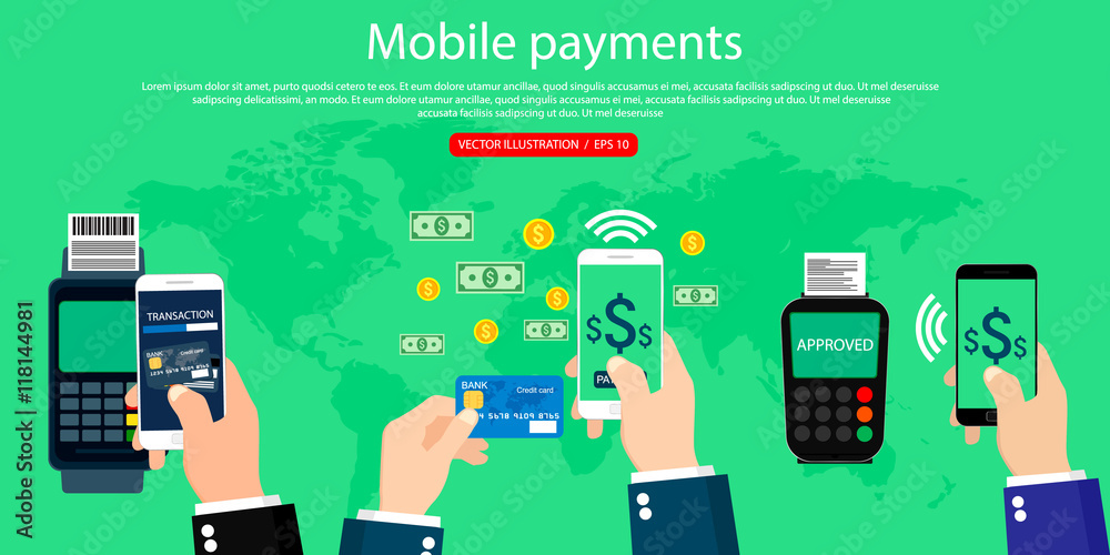 Mobile payments and near field communication. Mobile banking, modern ...