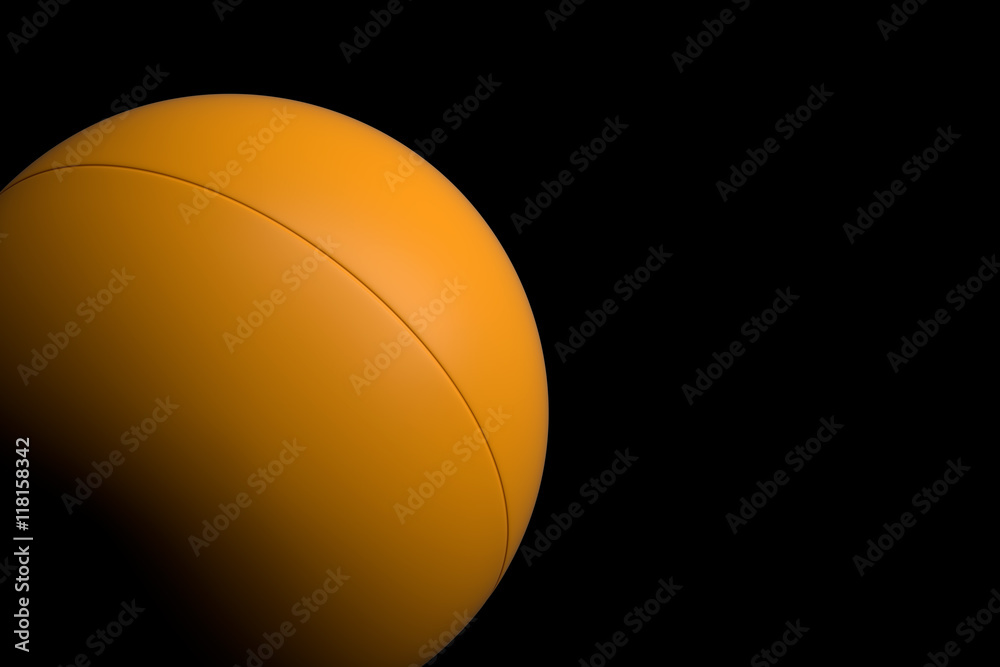 Ping Pong Ball on Black Background, 3D Rendering Stock Photo | Adobe Stock