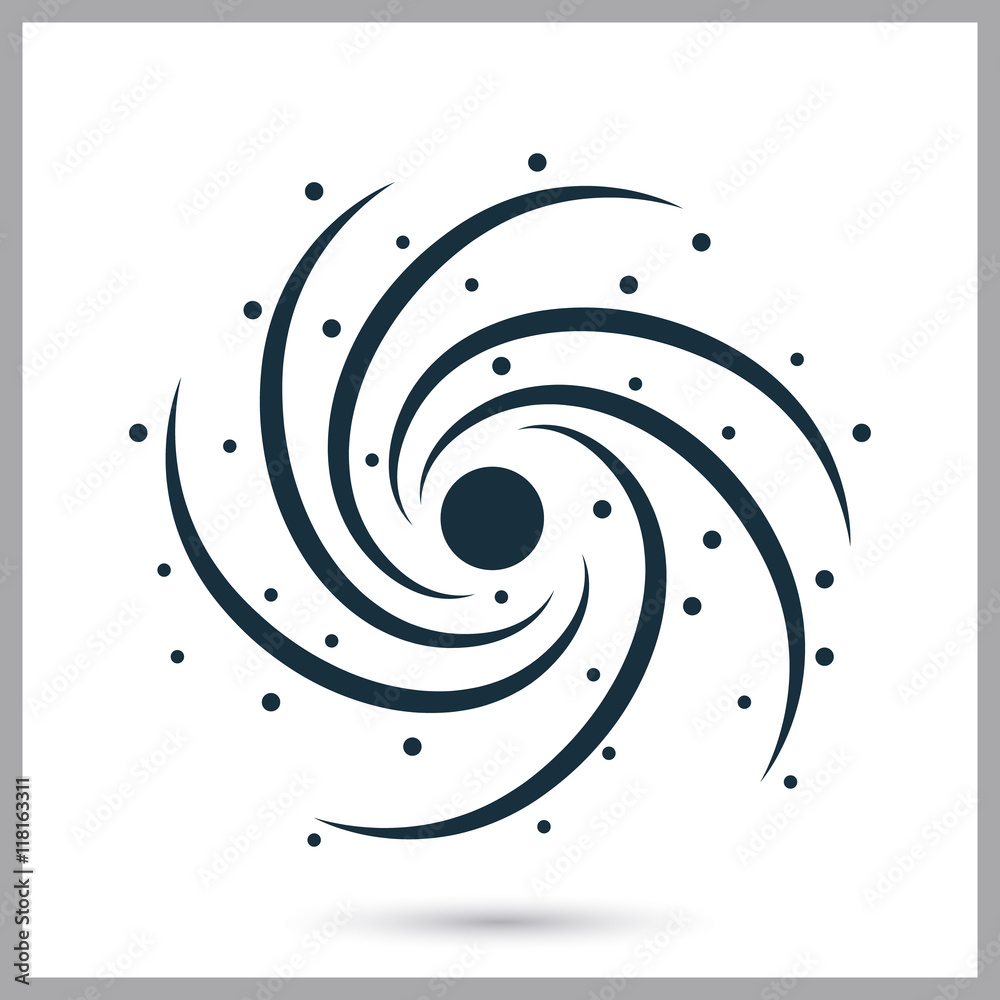 Galaxy icon on the background Stock Vector | Adobe Stock