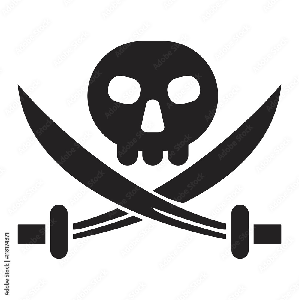 Vetor do Stock: Calico pirate jack sign flag symbol. Traditional ...