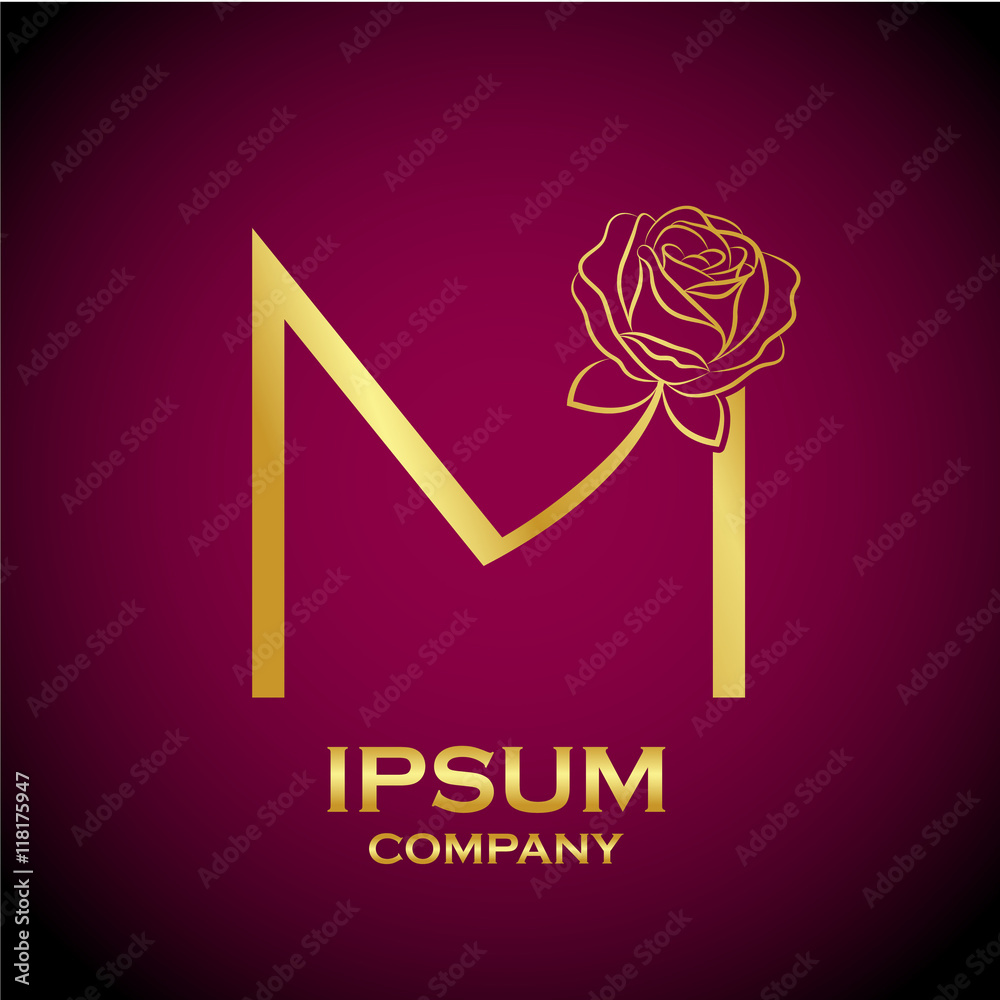 Images Of Letter M With Rose