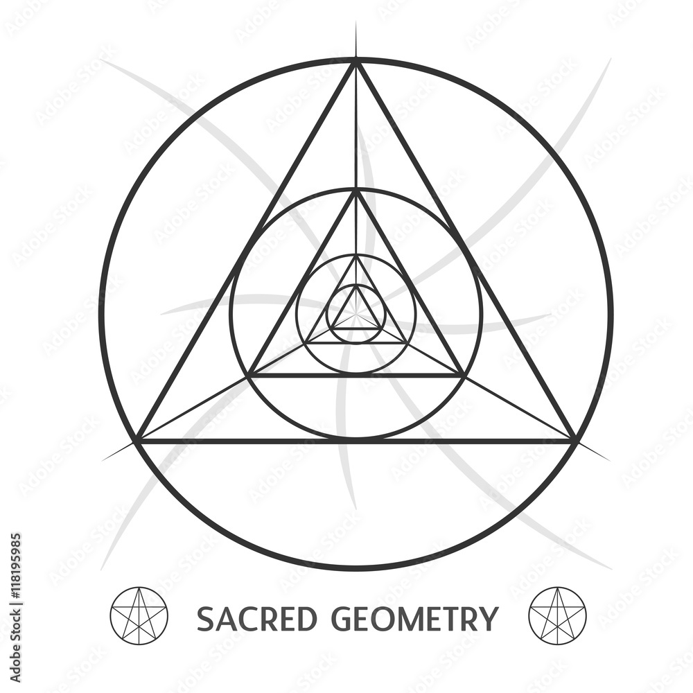 sacred geometry symmetric symbol. Vector illustration Stock Vector ...