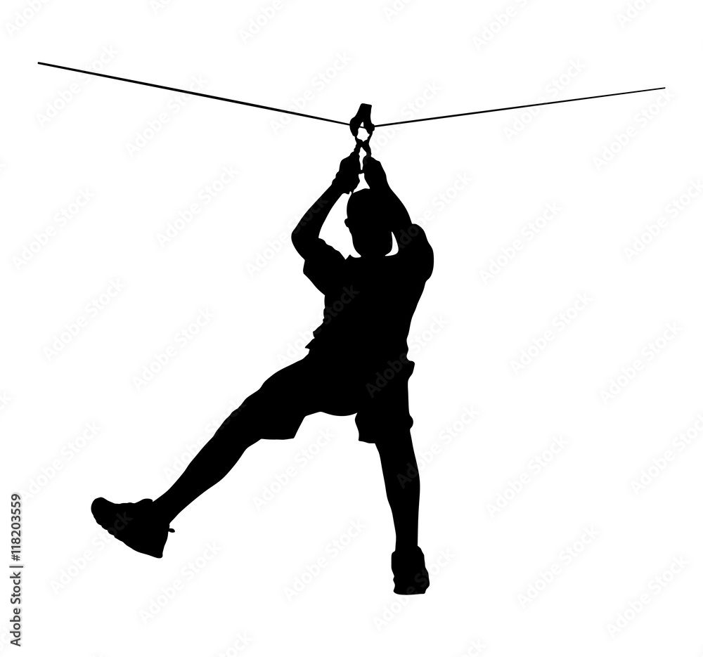 Rope Climbing Silhouette
