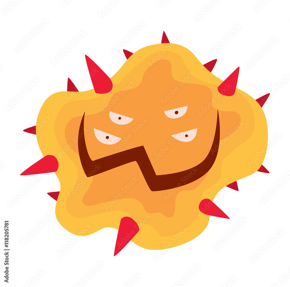 Cartoon viruses characters vector set. Stock Vector | Adobe Stock