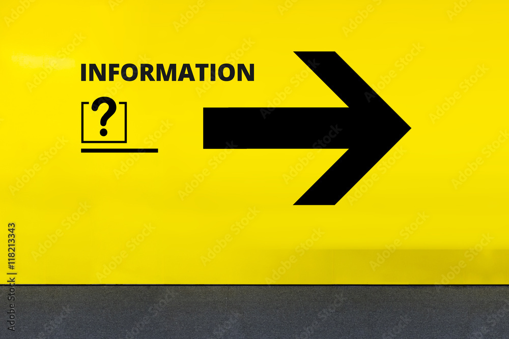 Sign With Question Mark , Information Word and Arrow Stock Photo ...