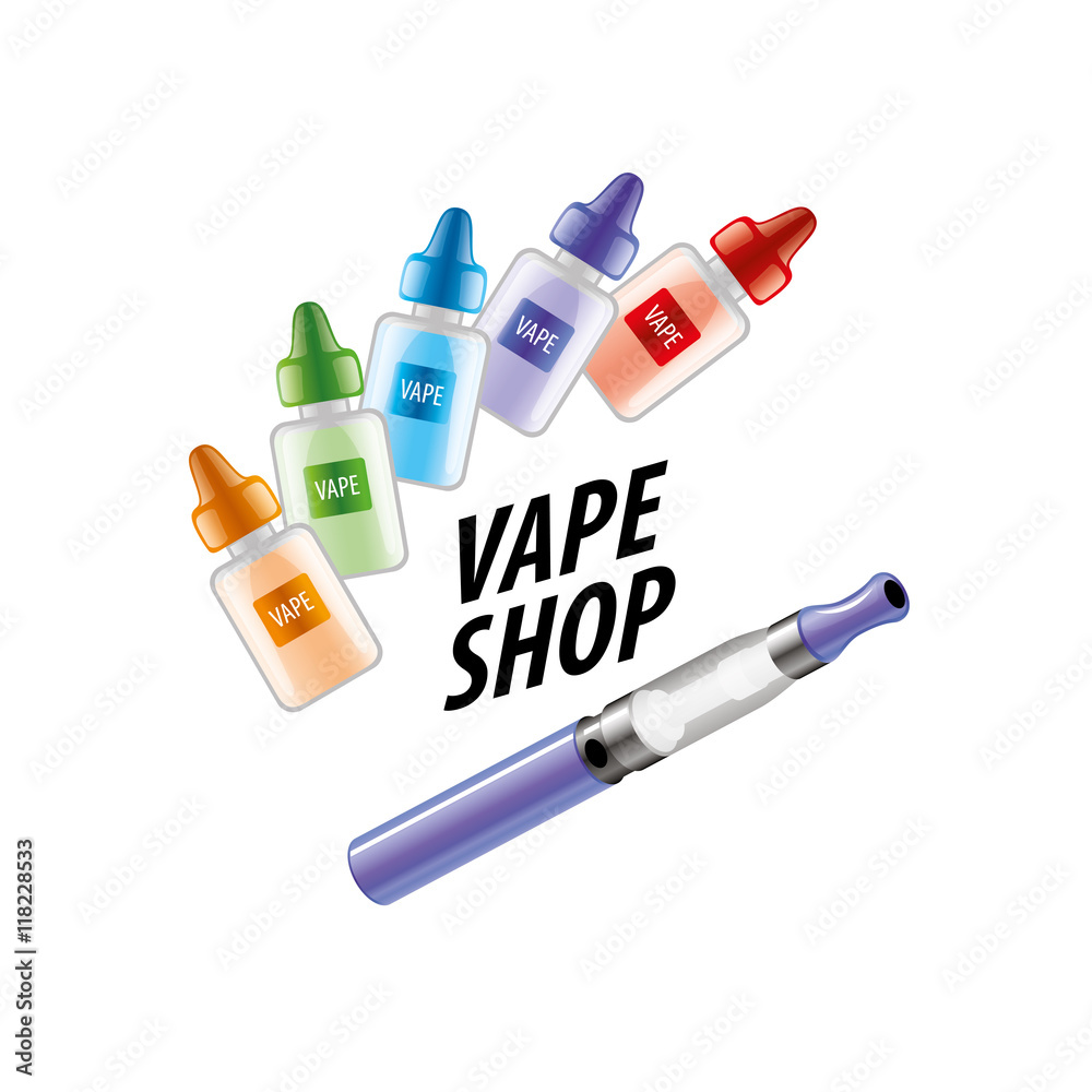 vector logo for the shop of electronic cigarettes Stock Vector | Adobe ...