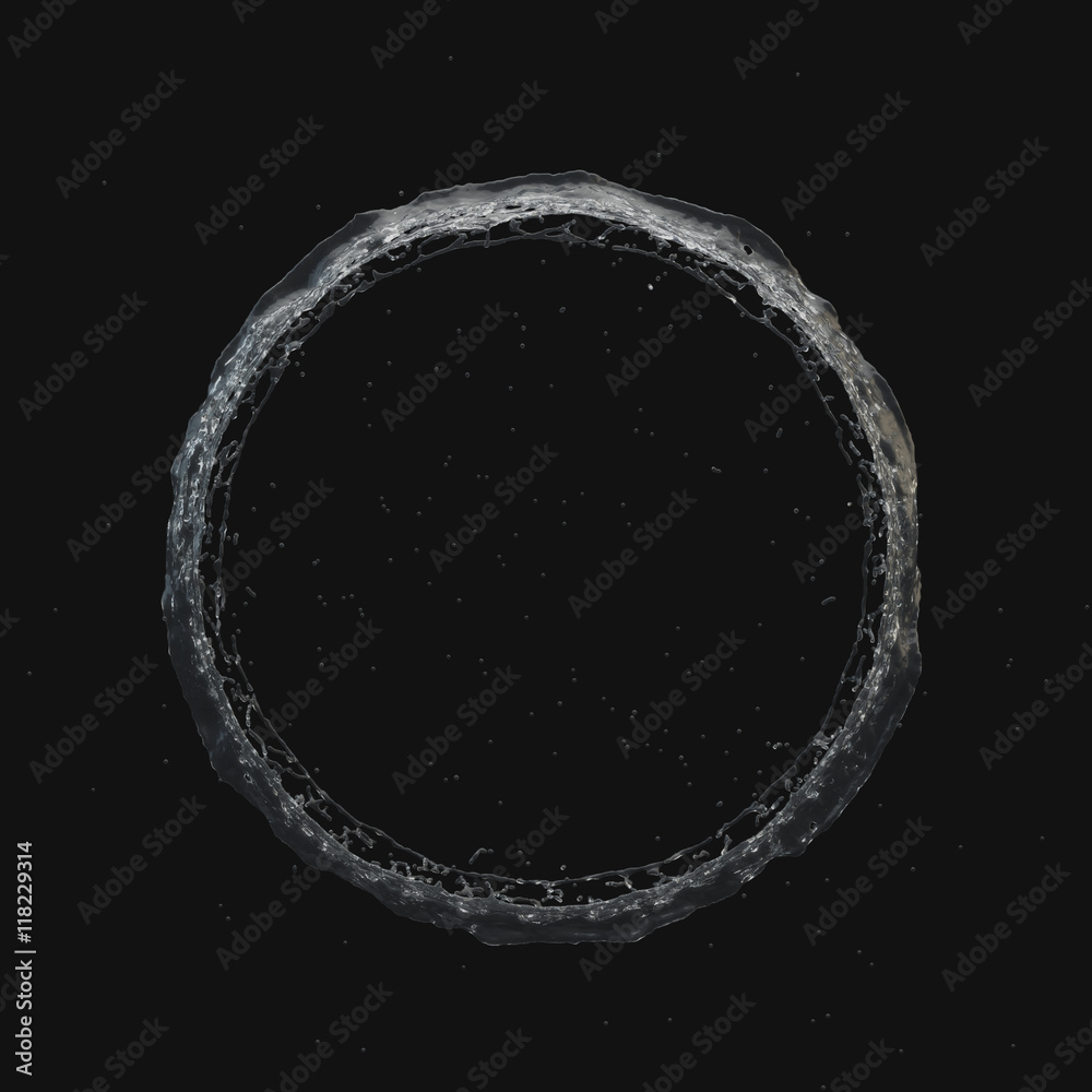 water splash radial Isolated 3d Stock Illustration | Adobe Stock