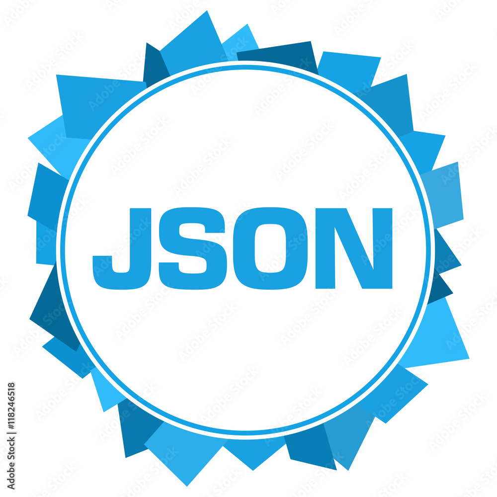 JSON Blue Shapes Circular Stock Illustration | Adobe Stock