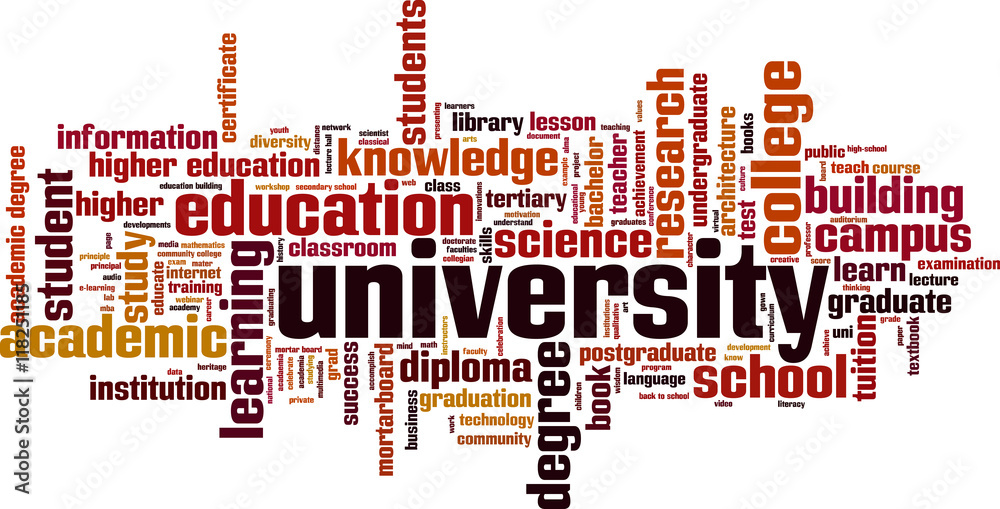 University word cloud concept. Vector illustration Stock Vector | Adobe ...
