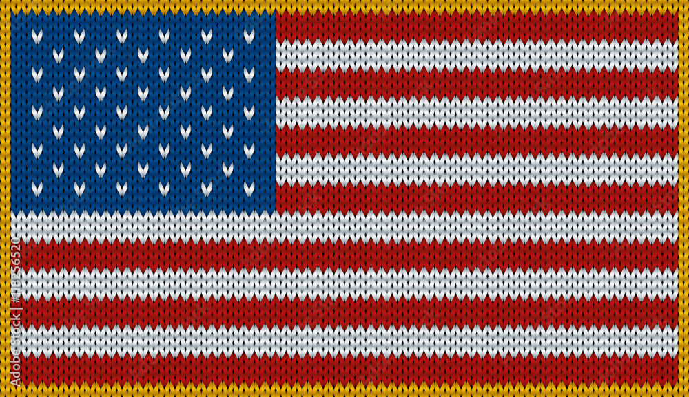 Design of knitted badge of United States Of America - USA - flag ...