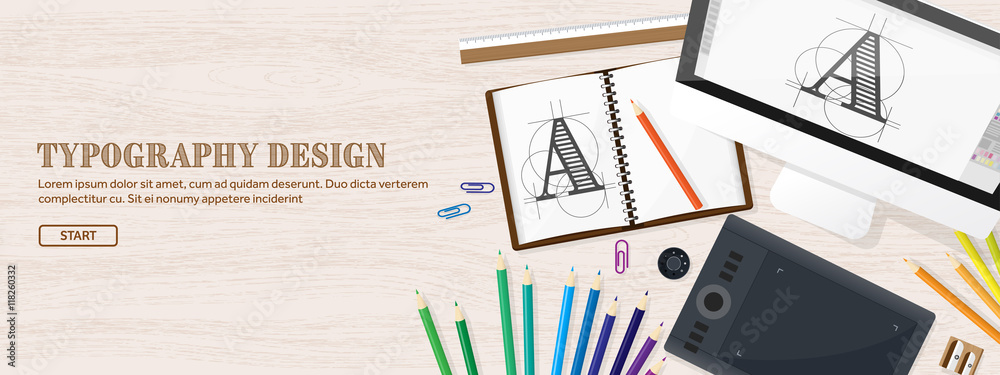 Graphic web design. Drawing and painting. Development. Illustration ...