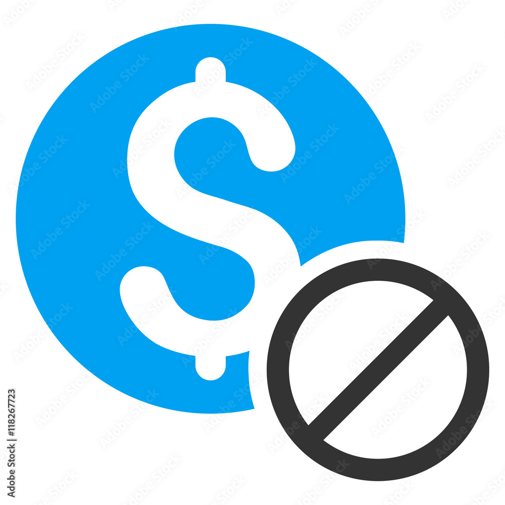 Free of Charge icon. Vector style is bicolor flat iconic symbol with ...